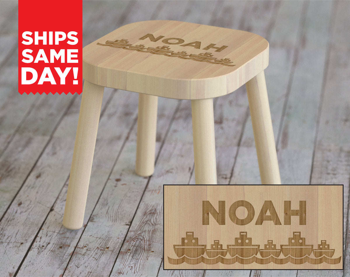 Nautical, Boats, Kids Step Stool, Kids Name Stool, Kids Stool, Childre ...